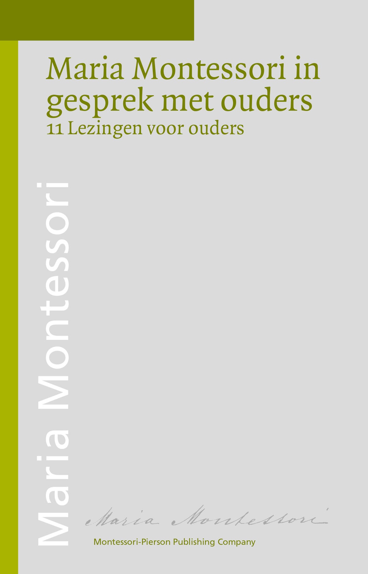 Boek Maria Montessori in gesprek met ouders – Montessori Pierson ...